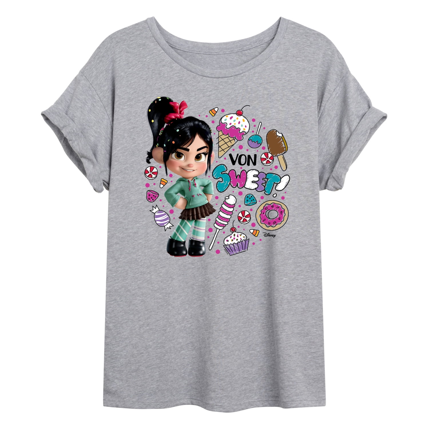Disney Wreck It Ralph - Von Sweet & Candy - Women's Oversized T-Shirt ...