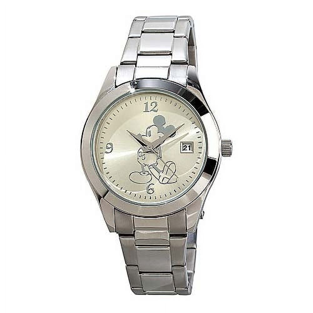 Disney Wrist Watch - Mickey Mouse - Silver Metal-Link - Walmart.com