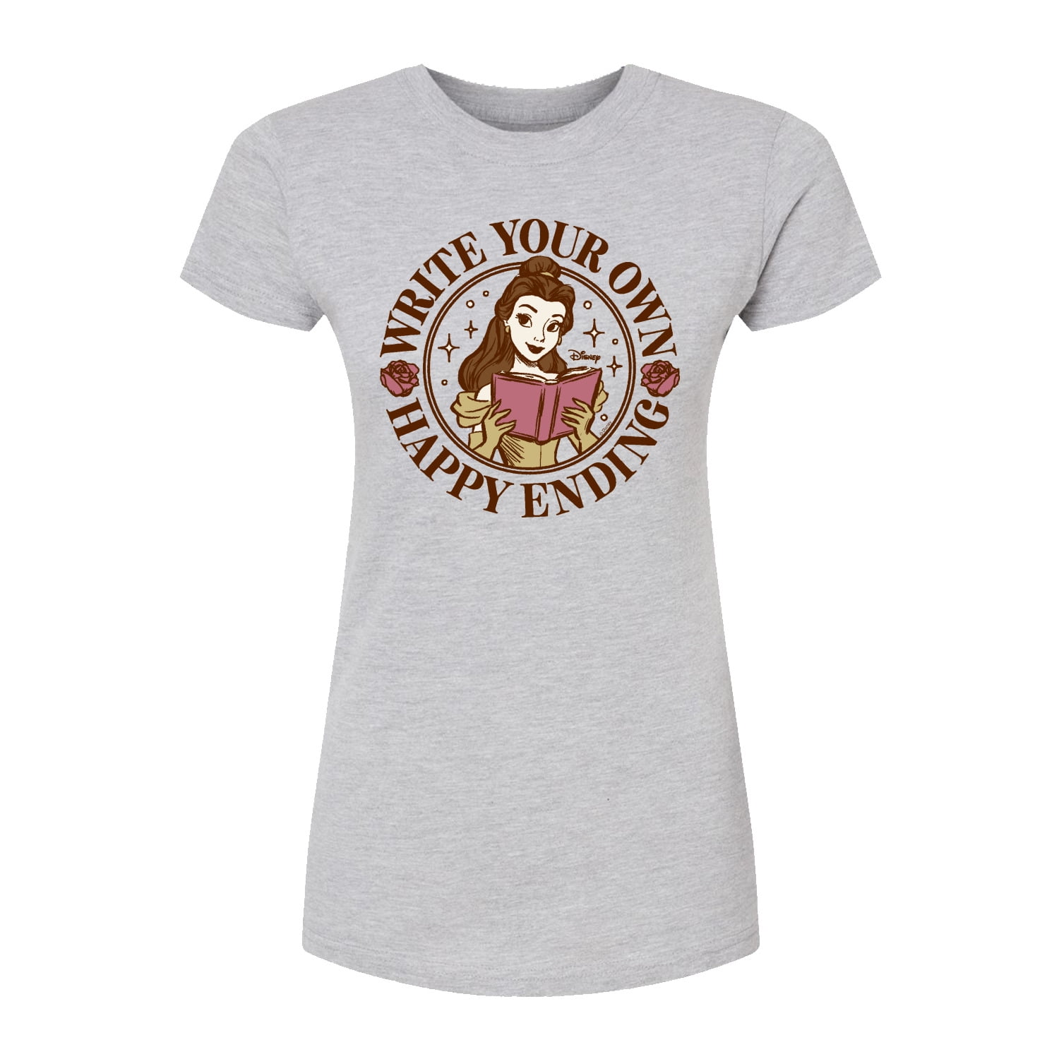 Disney - Write Your Own Ending Belle - Juniors Fitted Graphic T-Shirt ...