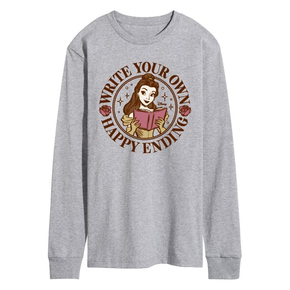 Disney - Write Your Own Ending Belle - Men's Long Sleeve Graphic T ...