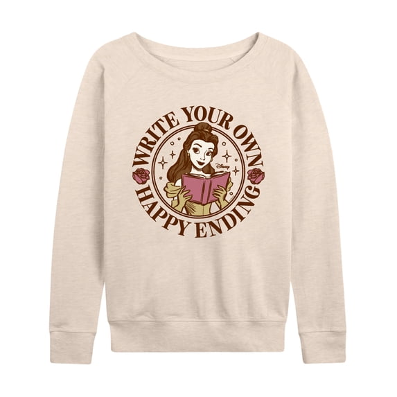 Disney - Write Your Own Ending Belle - Women's French Terry Long Sleeve ...