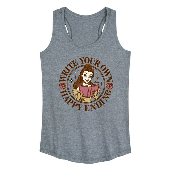 Disney - Write Your Own Ending Belle - Women's Racerback Graphic Tank ...