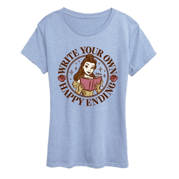 Disney - Write Your Own Ending Belle - Women's Short Sleeve Graphic T ...