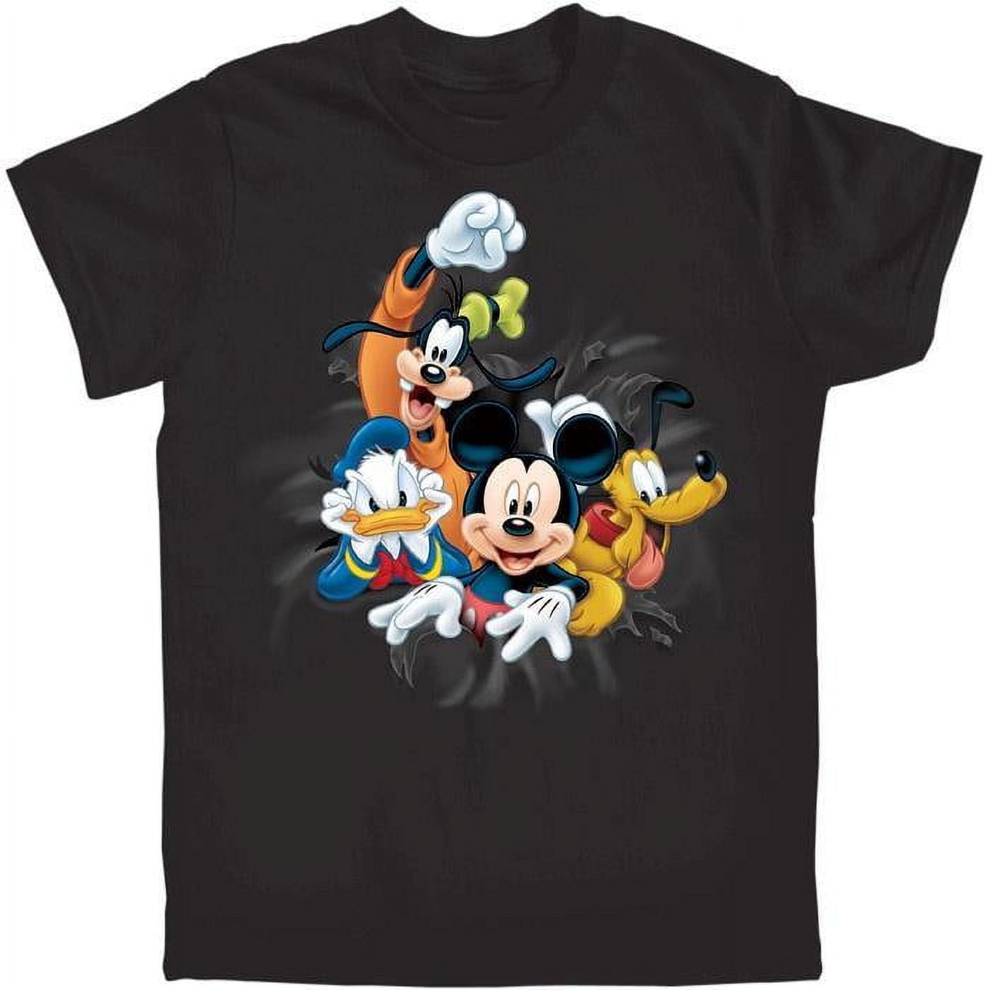 Disney Youth Fab 4 Bursting Mickey Donald Pluto & Goofy Tee - Walmart.com