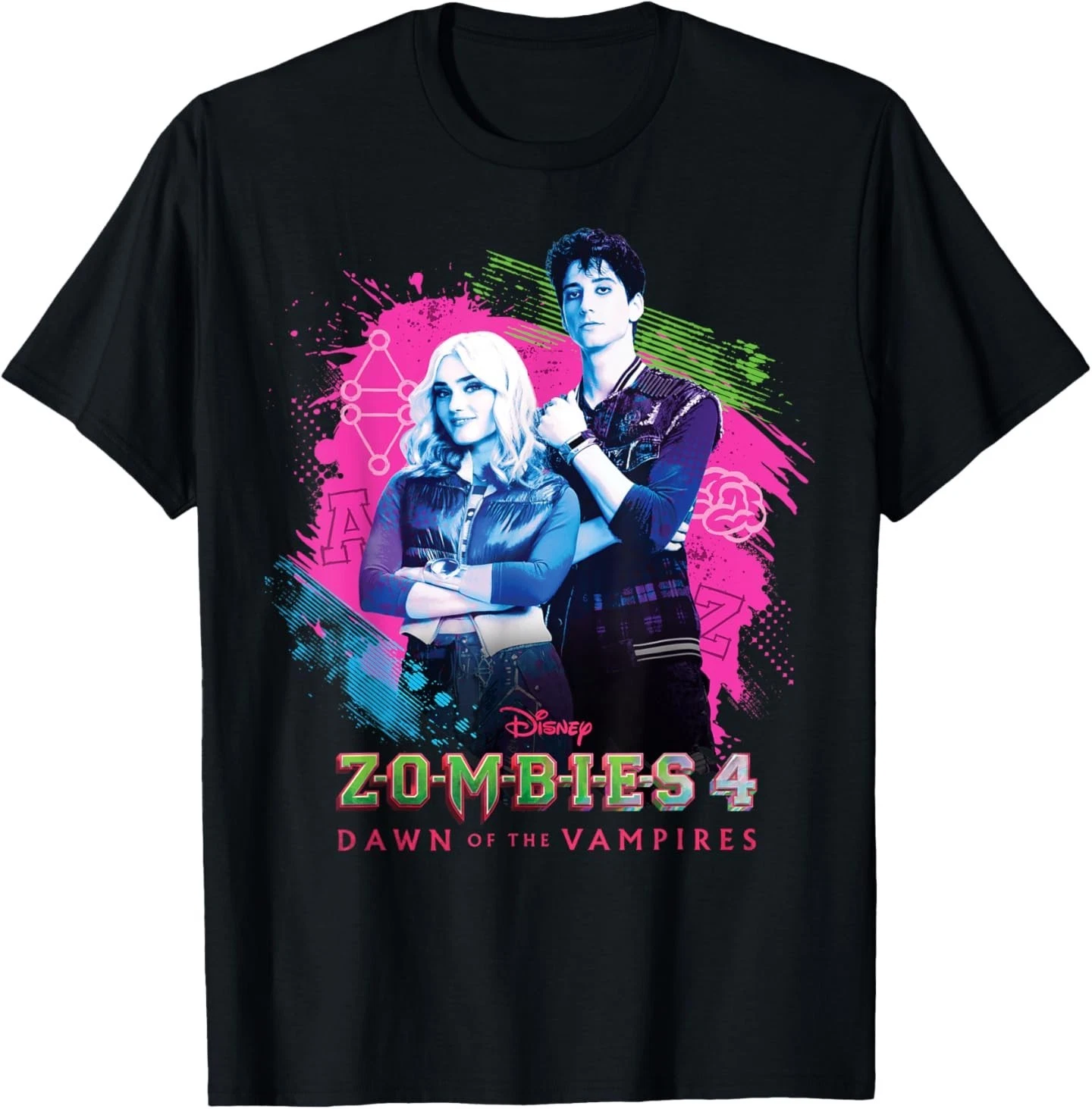 Disney ZOMBIES 4: Dawn of the Vampires Movie Zed & Addison T-Shirt, Disney ZOMBIES 4: Dawn of ...