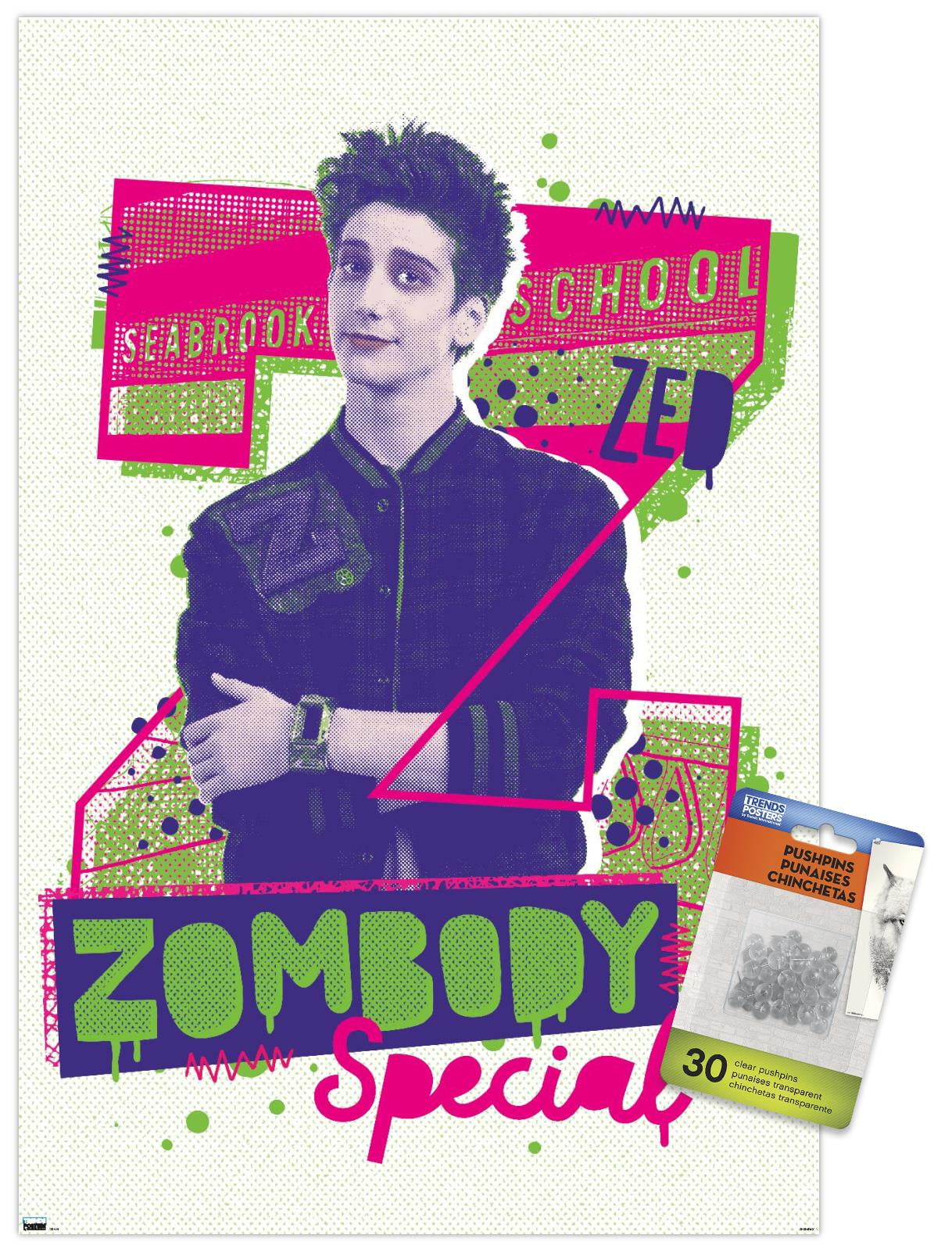 Disney Zombies 3 - Zed Wall Poster with Push Pins, 14.725" x 22.375 ...