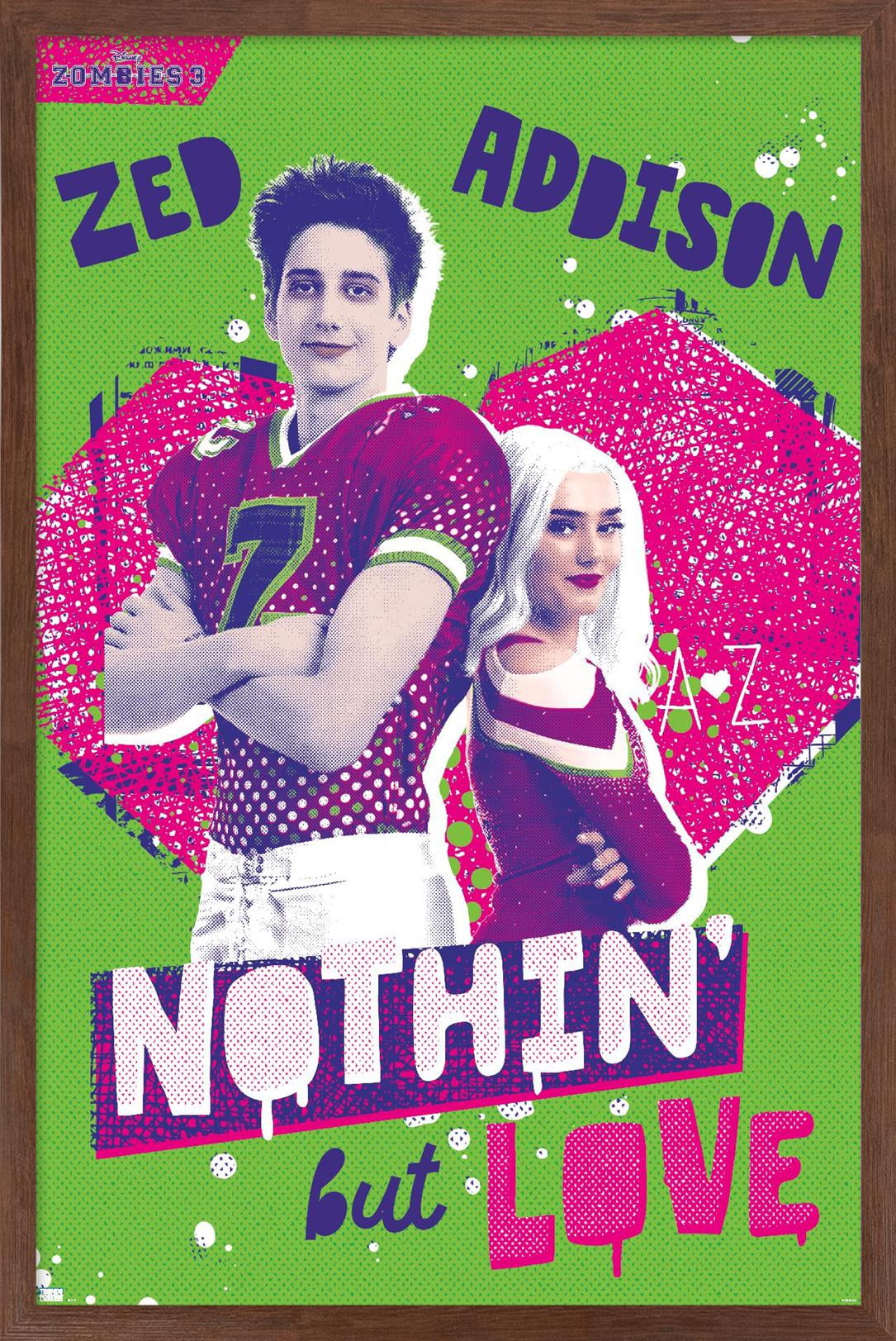 Disney Zombies 3 - Zed and Addison Wall Poster, 22.375" x 34" Framed ...