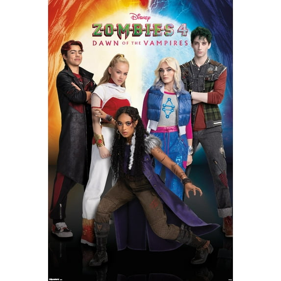Disney Zombies 4: Dawn Of The Vampire (2025) - Group Wall Poster, 22.375" x 34" - Walmart.com