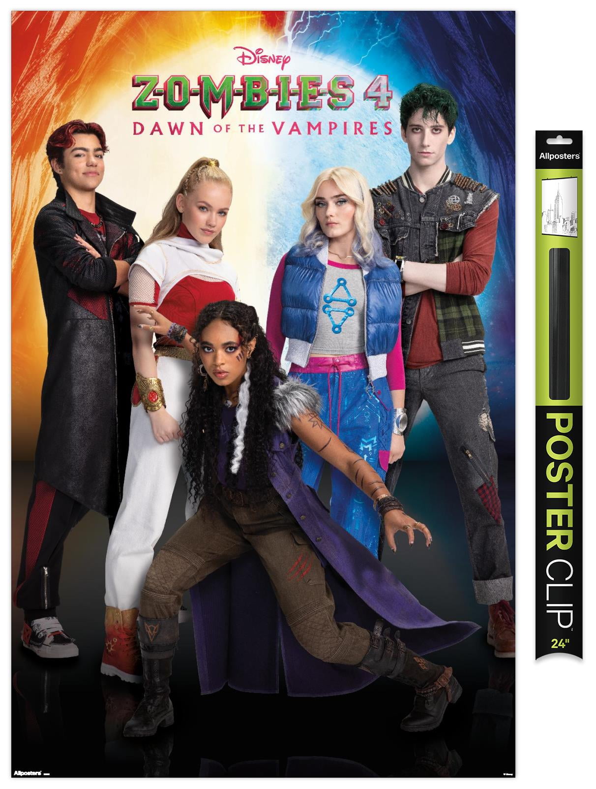 Disney Zombies 4: Dawn Of The Vampire (2025) - Group Wall Poster, 22.375" x 34" - Walmart.com