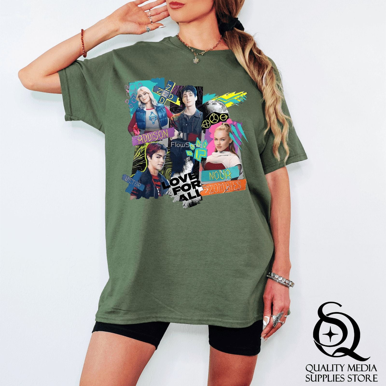 Disney Zombies 4 Movie Character T-Shirt | Zed, Addison, Nova & Victor ...