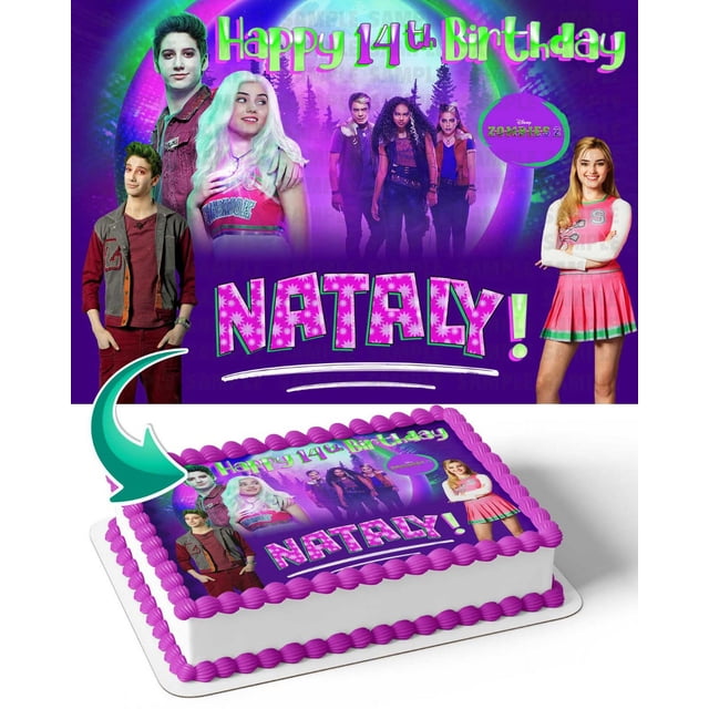 Disney Zombies Edible Image Cake Topper Personalized Birthday Sheet ...