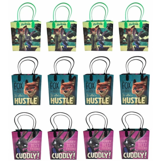Disney Zootopia 12 Pcs Goodie Bags Party Favor Bags Gift Bags Birthday ...