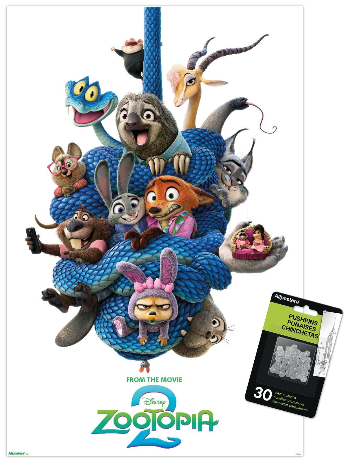 Disney Zootopia 2 (2025) - Group One Sheet Wall Poster with Push Pins ...
