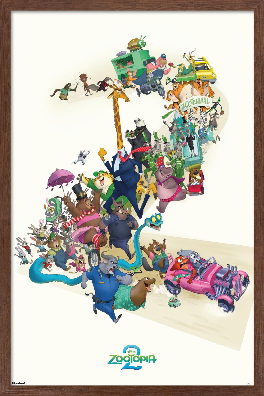 Disney Zootopia 2 (2025) - Group Wall Poster, 22.375" x 34" Framed ...
