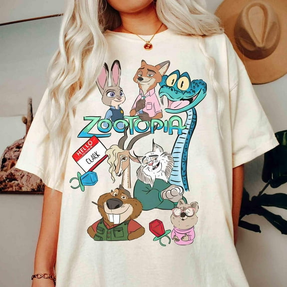 Disney Zootopia 2 Characters Group Vintage Shirt, Judy Hopps Nick Wilde ...
