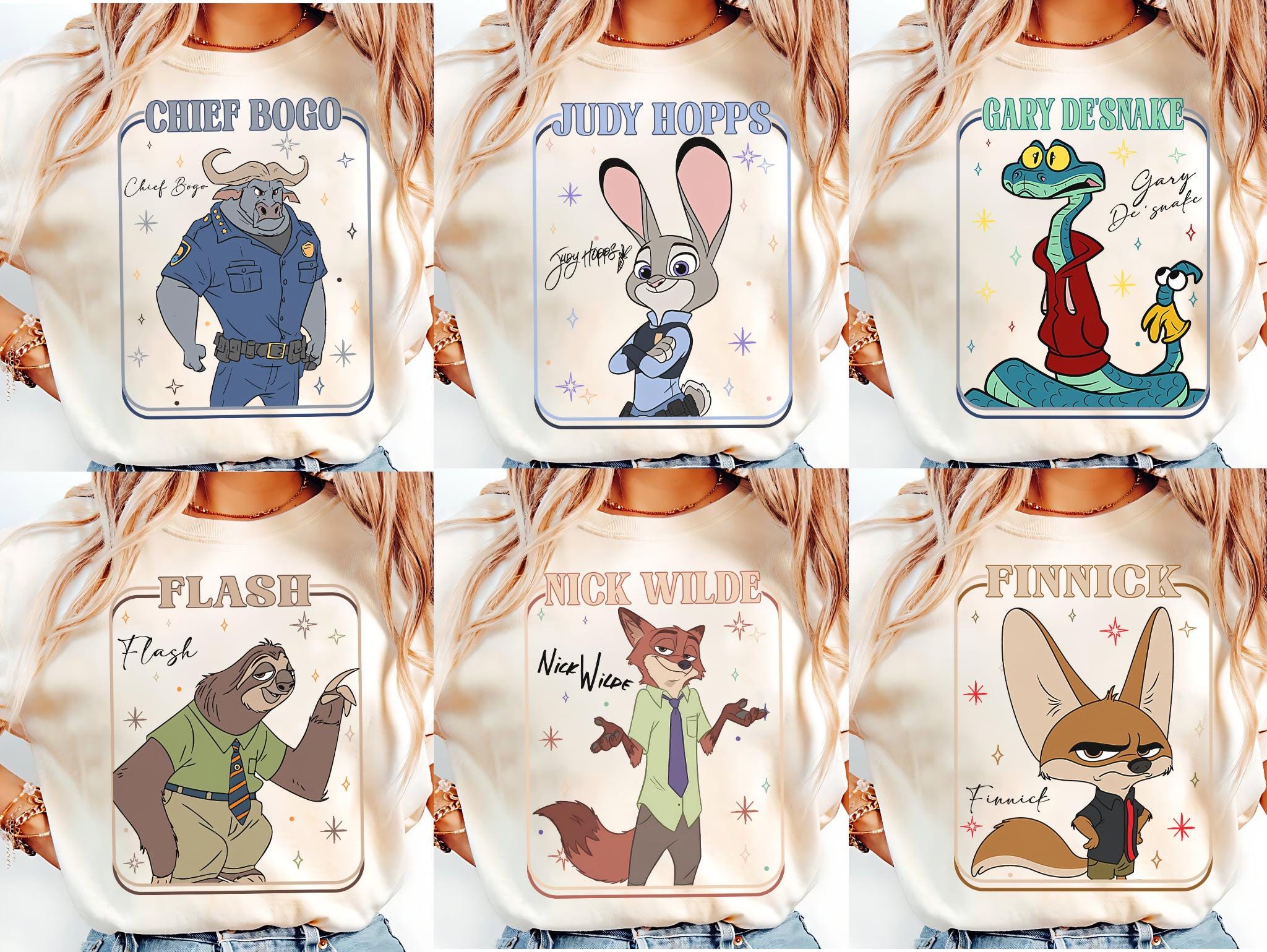 Disney Zootopia 2 Movie 2025 Character Group Shirt, Judy Hopps Nick ...