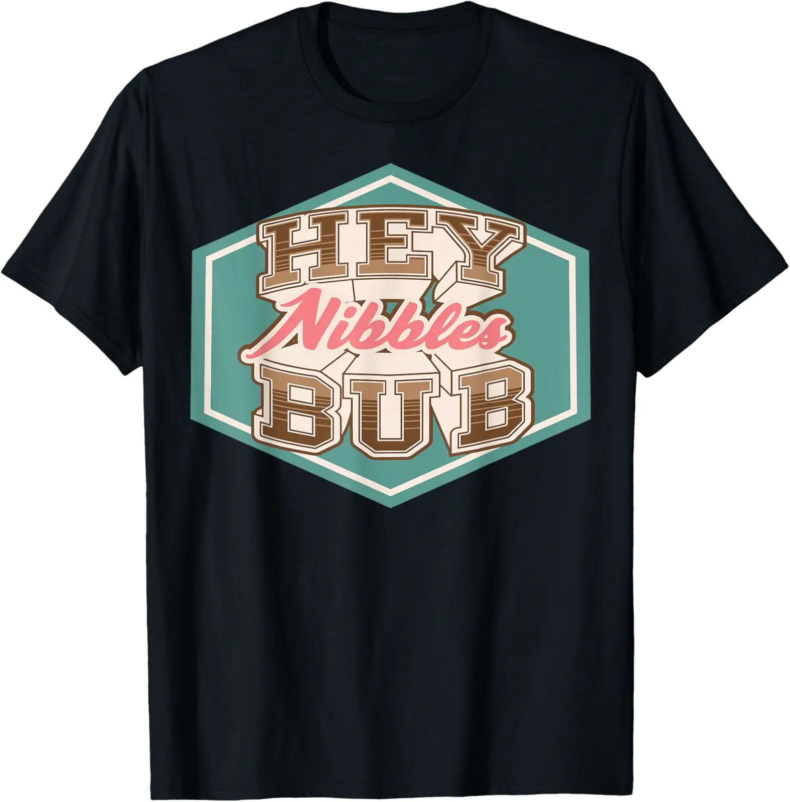Disney Zootopia 2 Nibbles Hey Bub Retro Hexagon Block Font T-Shirt ...