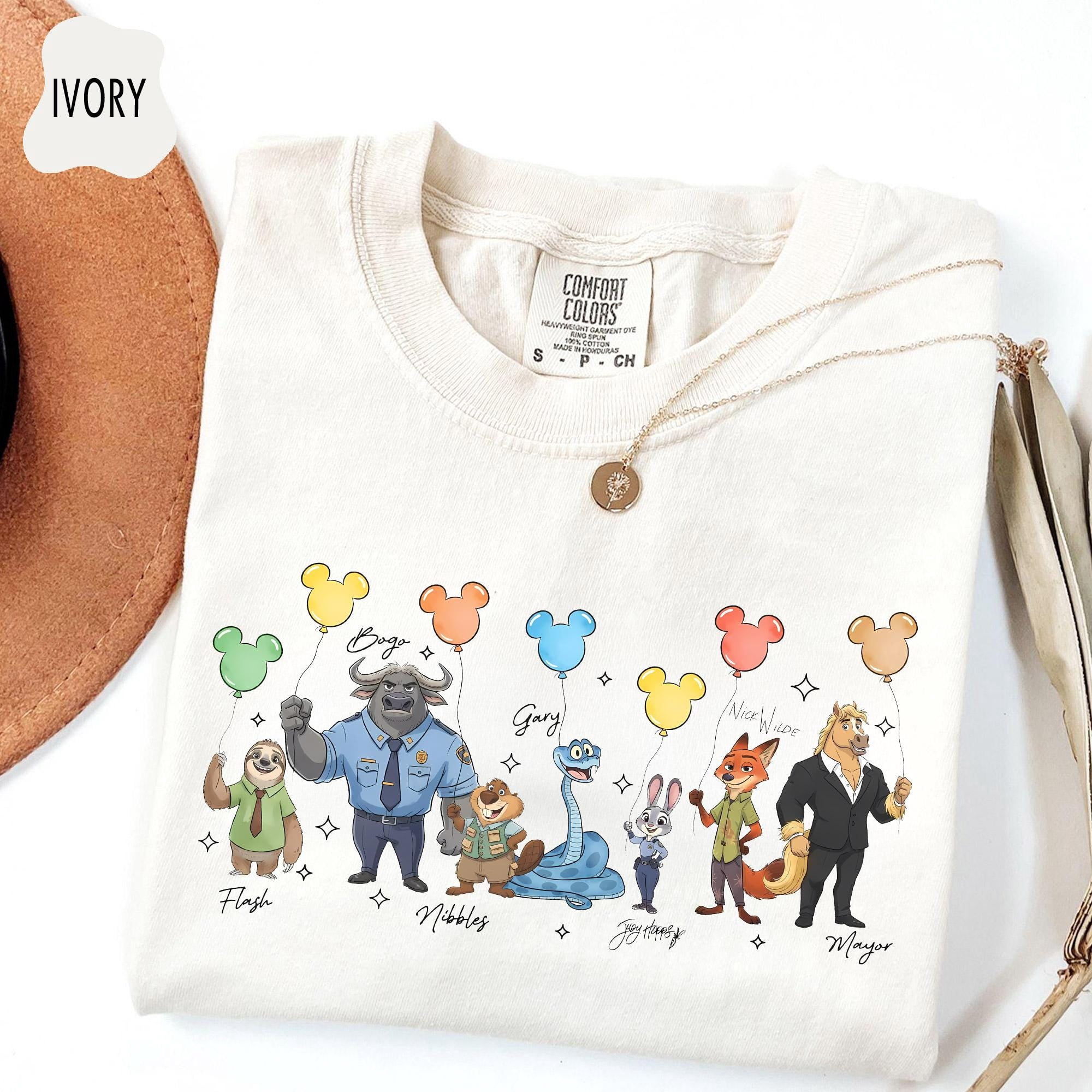 Disney Zootopia 2 Signatures Shirt, Judy Hopps Nick Gary Nibbles Bogo ...