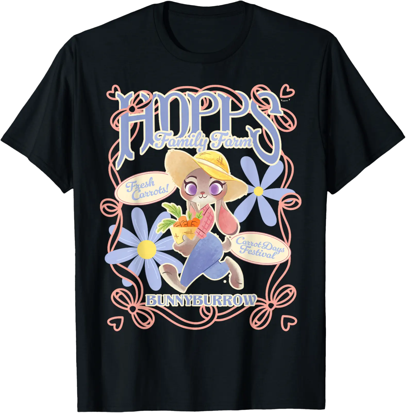 Disney Zootopia Hopps Family Farm On Bunnyburrow Poster T-Shirt ...