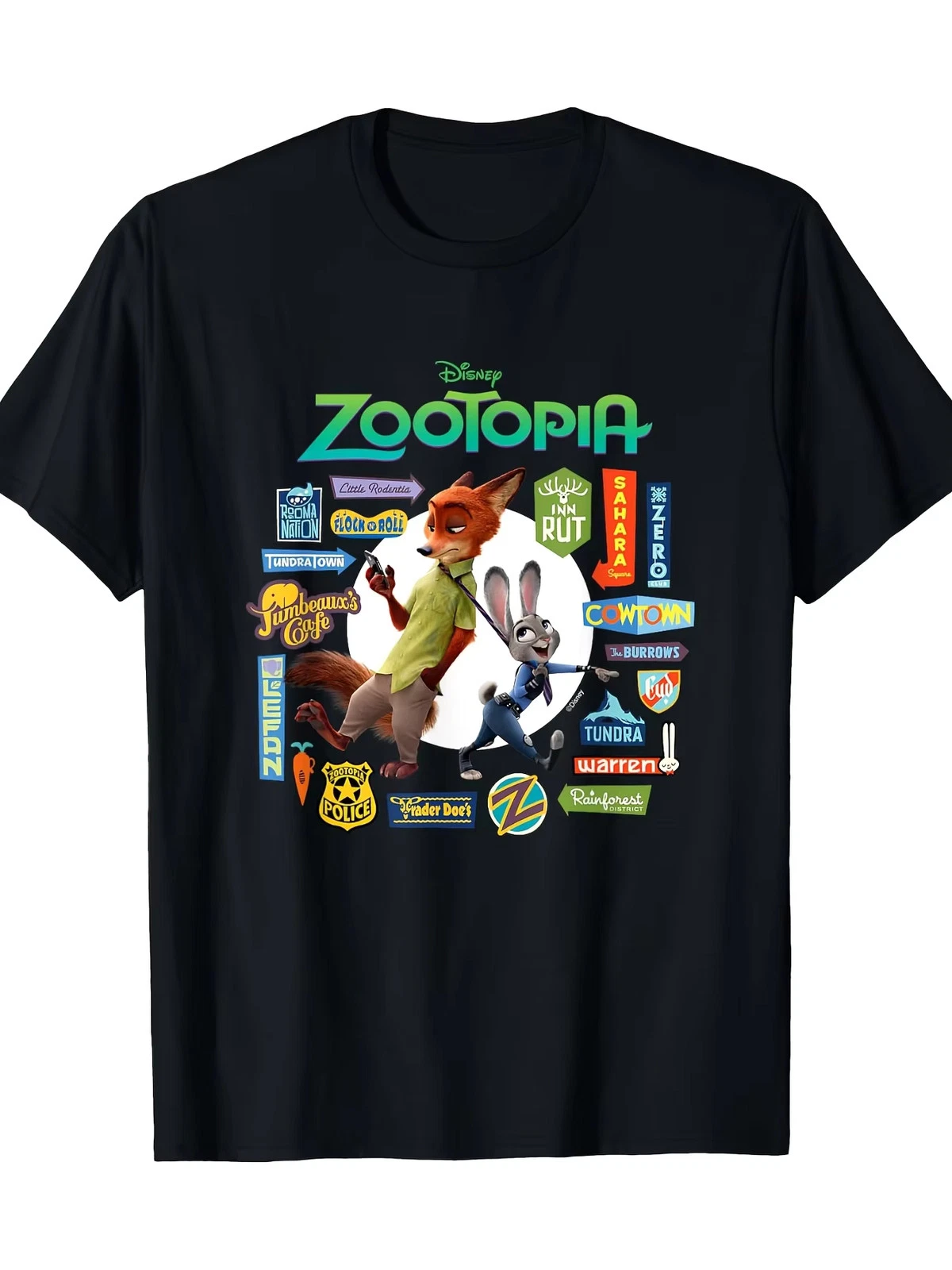Disney Zootopia Nick And Judy T Shirt Men Women Unisex 8 - Walmart.com