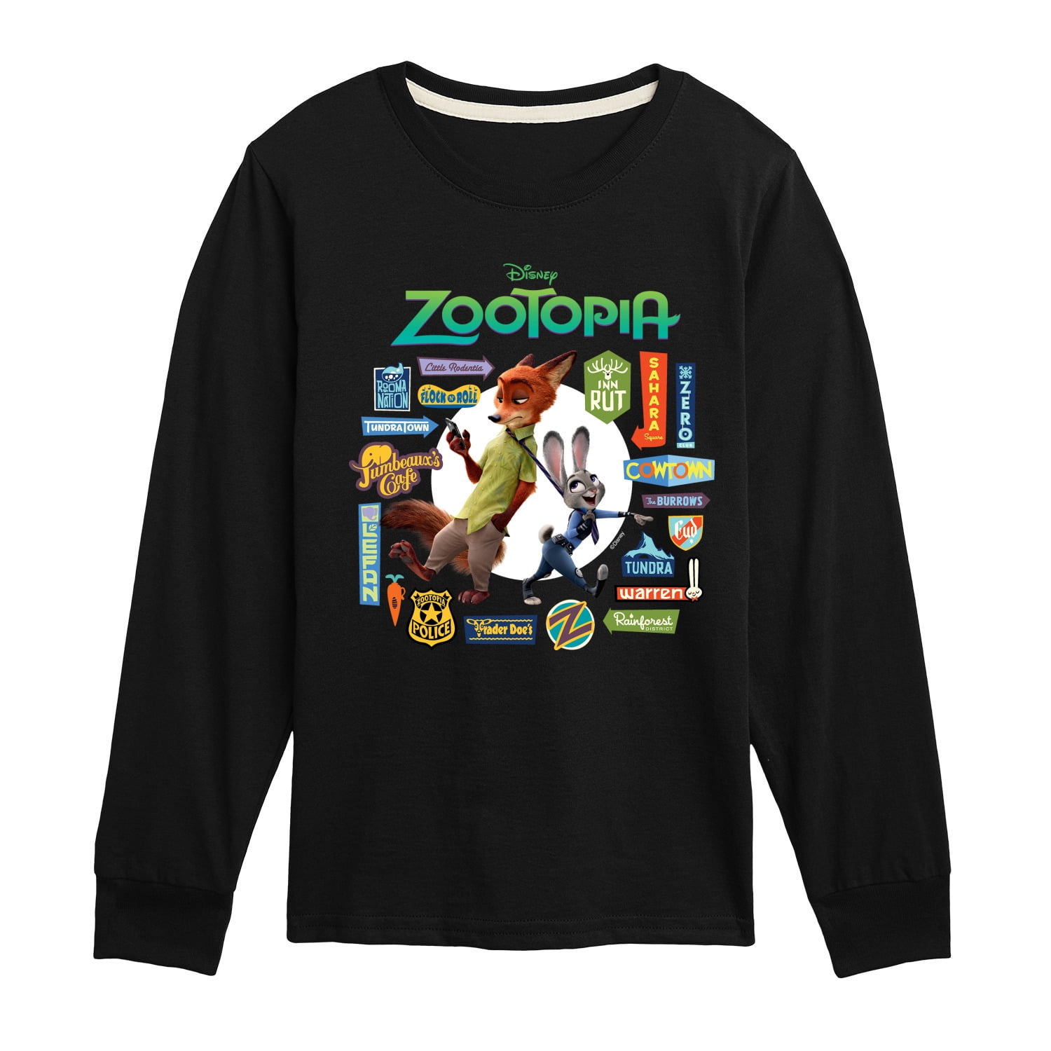 Disney Zootopia - Zootopia Signage - Toddler & Youth Long Sleeve ...