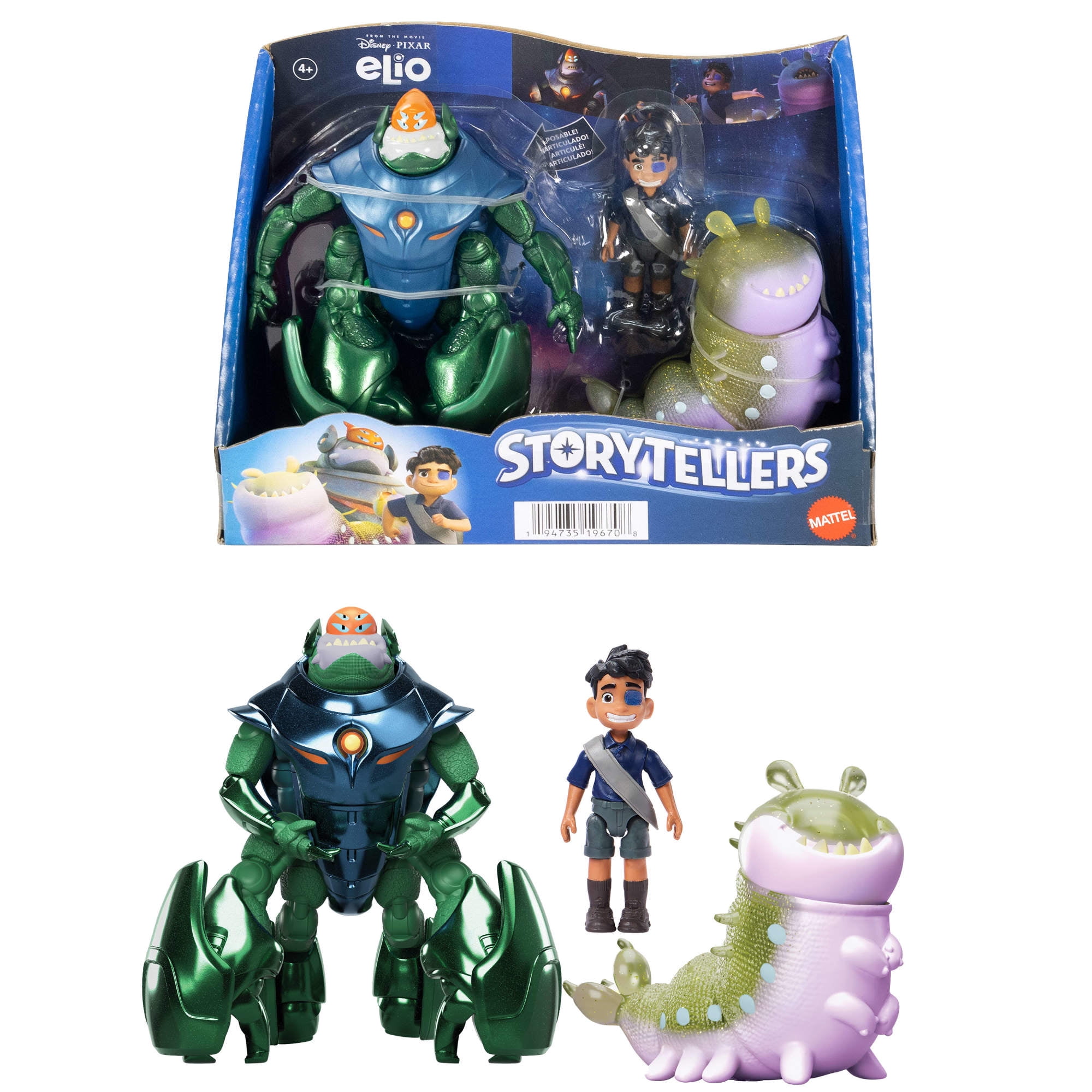 Disney and Pixar 3 Pack Action Figures Storytellers Authentic Posable ...