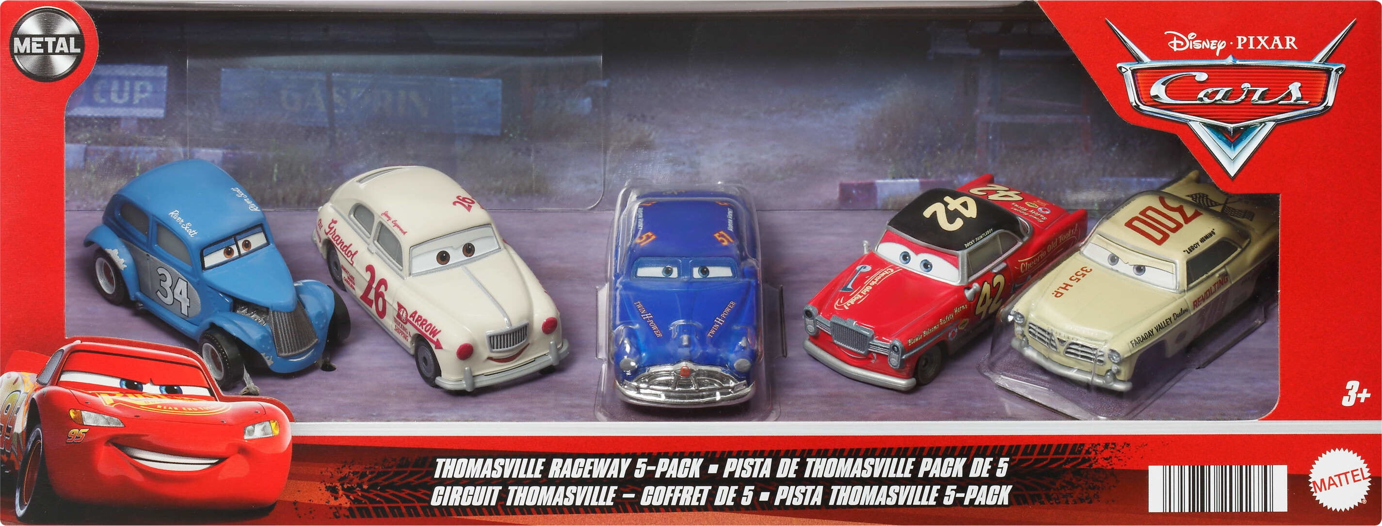 Disney and Pixar Cars 3 Thomasville Raceway 5-Pack of 1:55 Scale Toy ...