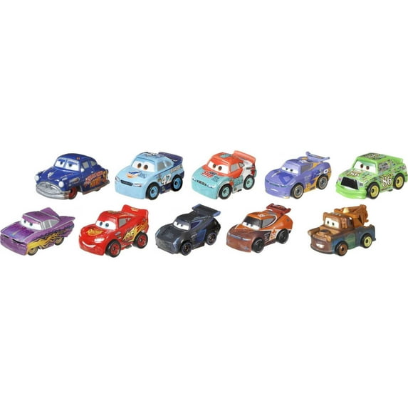 Disney and Pixar Cars Mini Racers 10 Pack of Collectible Vehicles ...