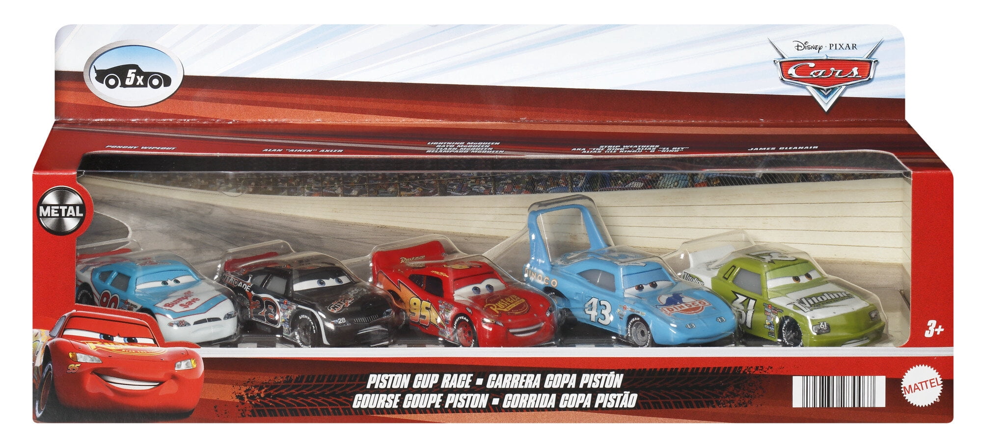 Disney and Pixar Cars Travelin’ Team 5-Pack, Set of 5 1:55 Scale Die ...