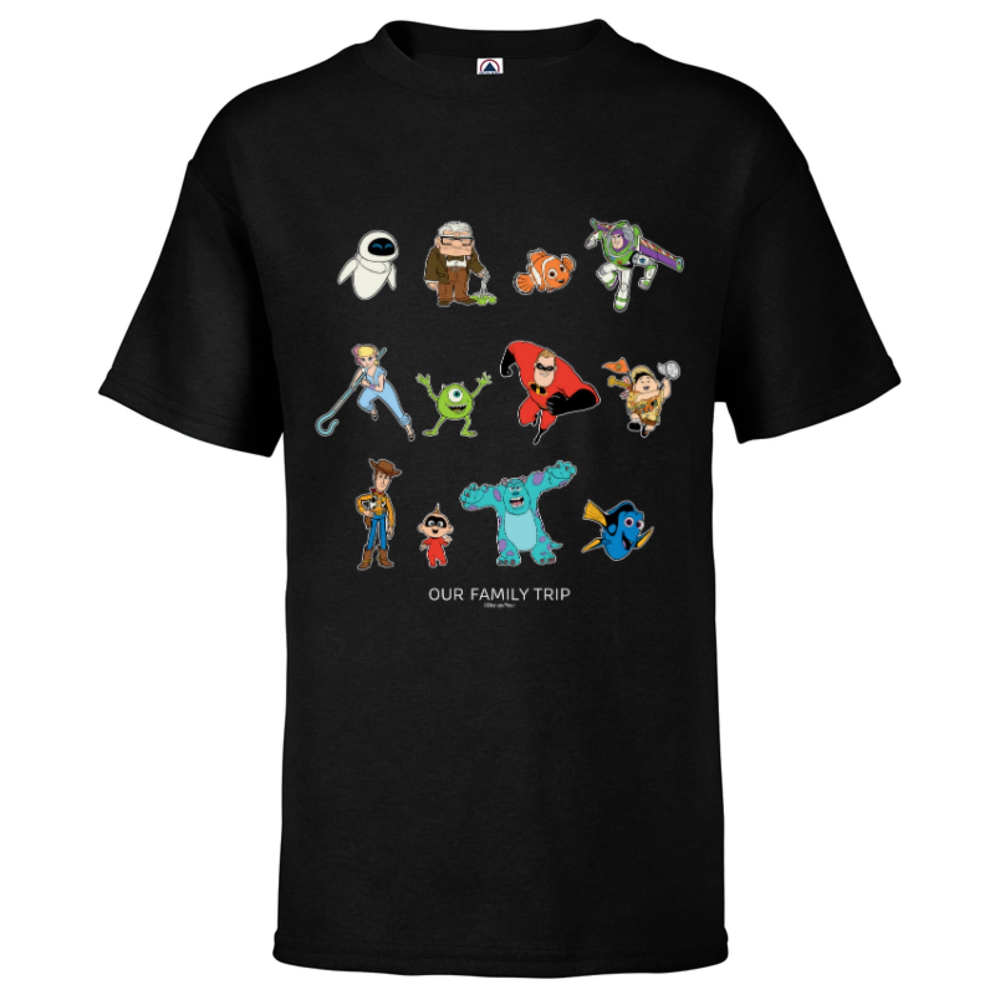 Disney and Pixar Characters Vacation Our Family Trip - Short Sleeve T ...