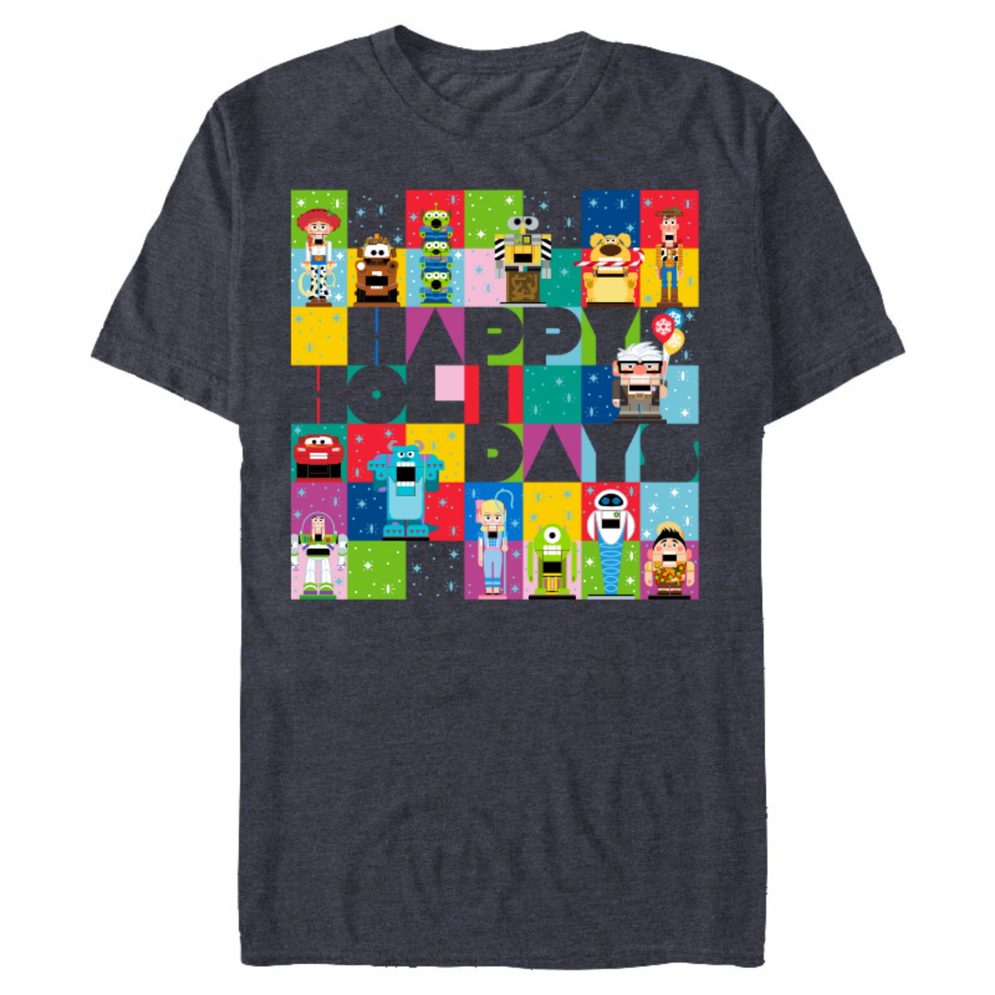 Disney and Pixar’s Character Grid Happy Holidays - Short Sleeve Blended ...