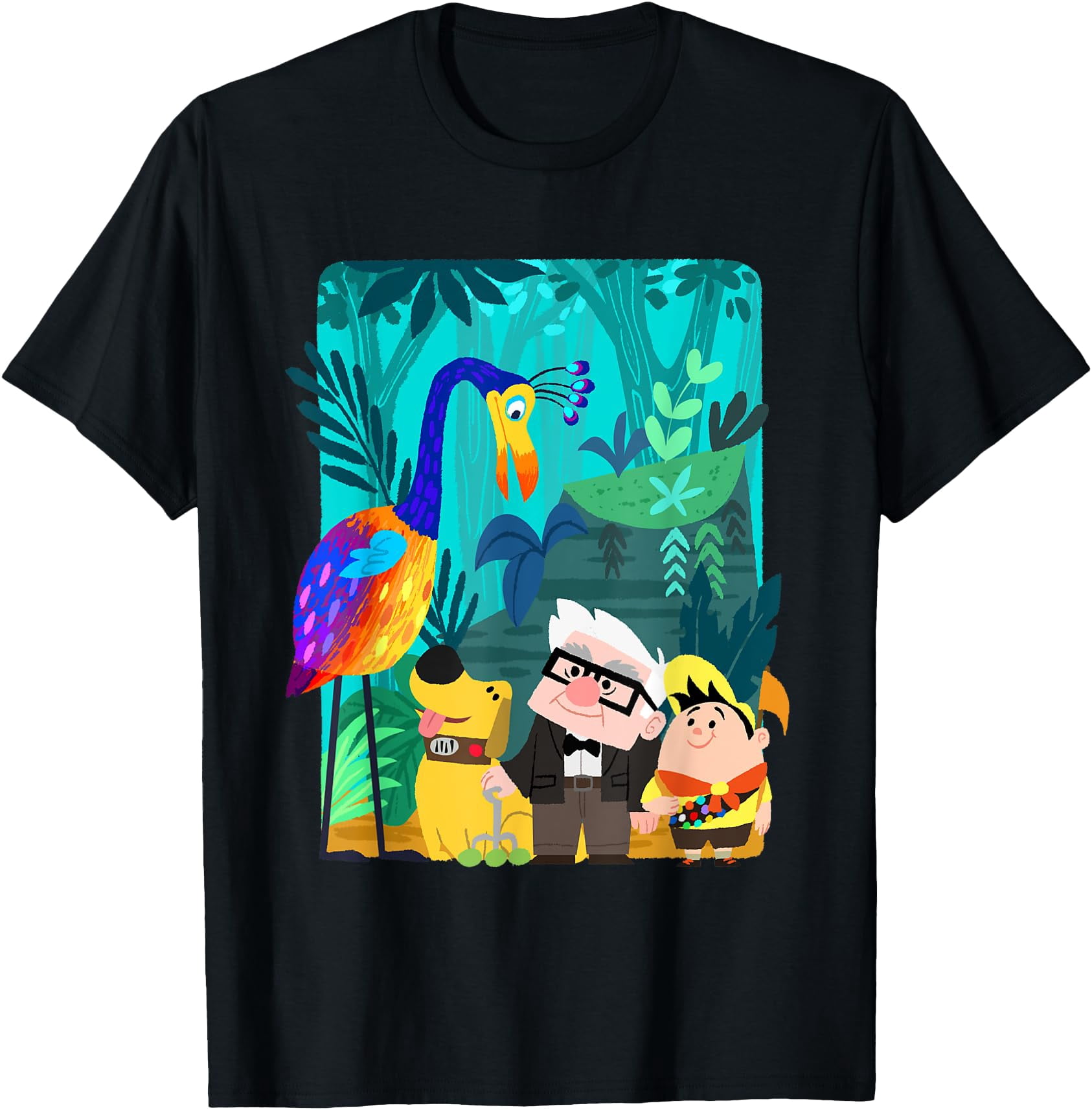 Disney and Pixar’s Up Carl Russell Dug Kevin Paradise Falls T-Shirt ...