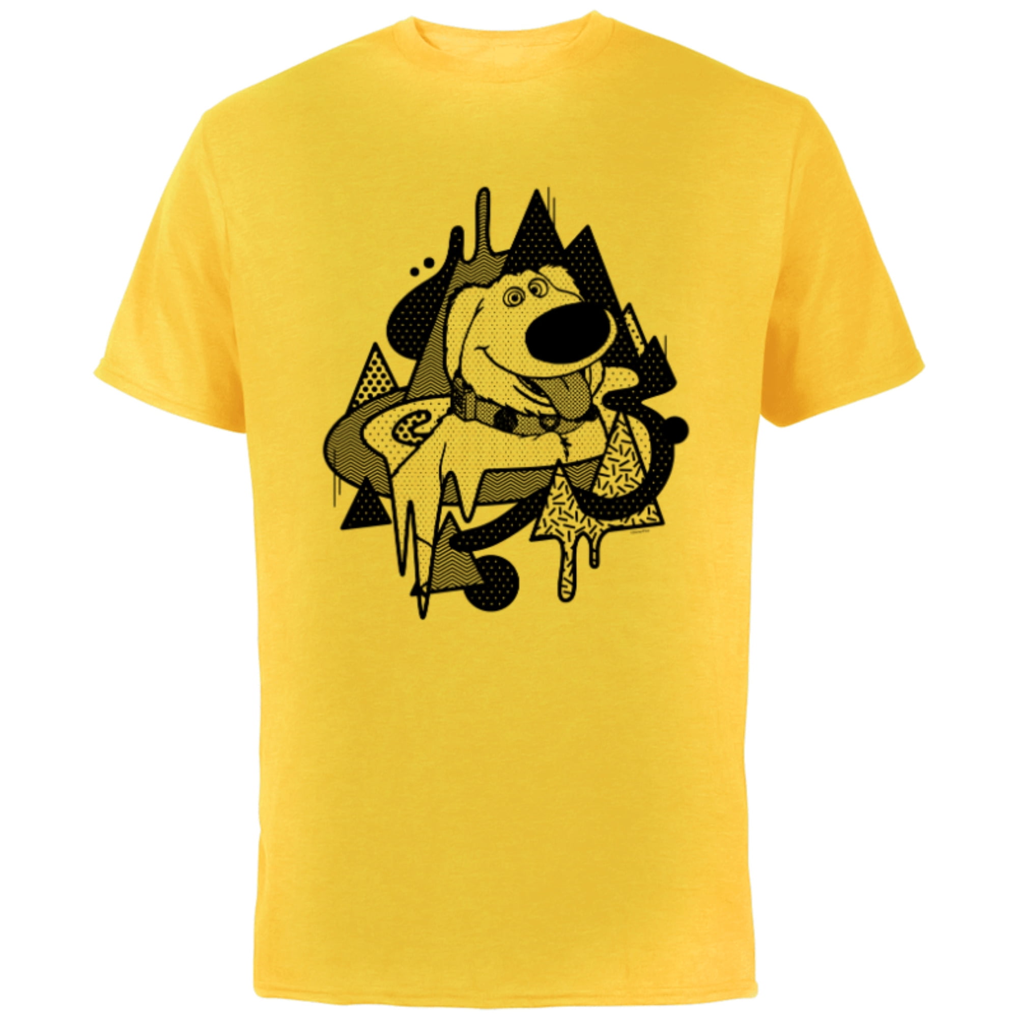 Disney and Pixar’s Up Dug Abstract Halftone - Short Sleeve Cotton T-Shirt for Adults ...