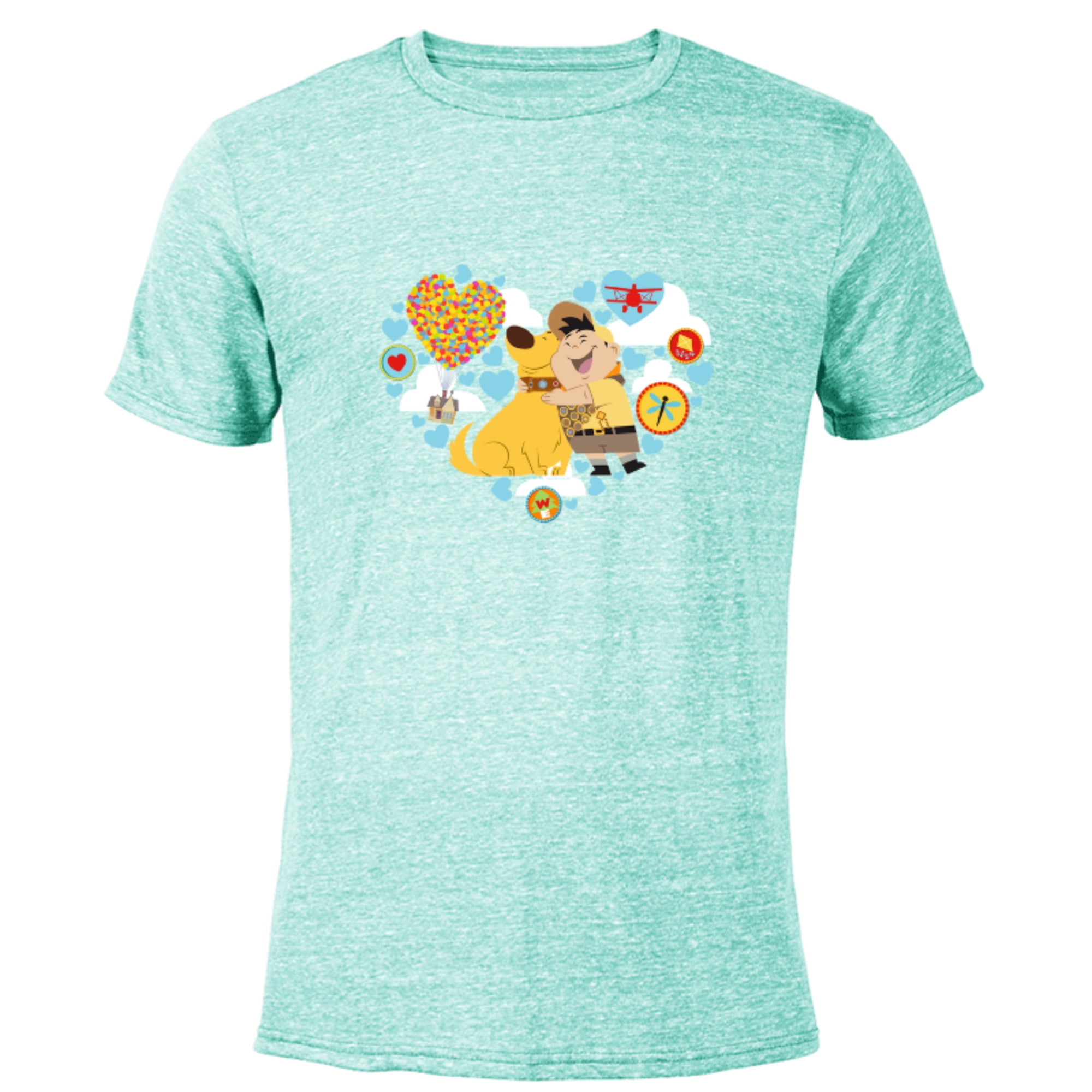 Disney and Pixar’s Up Russel and Dug Heart - Short Sleeve Blended T ...