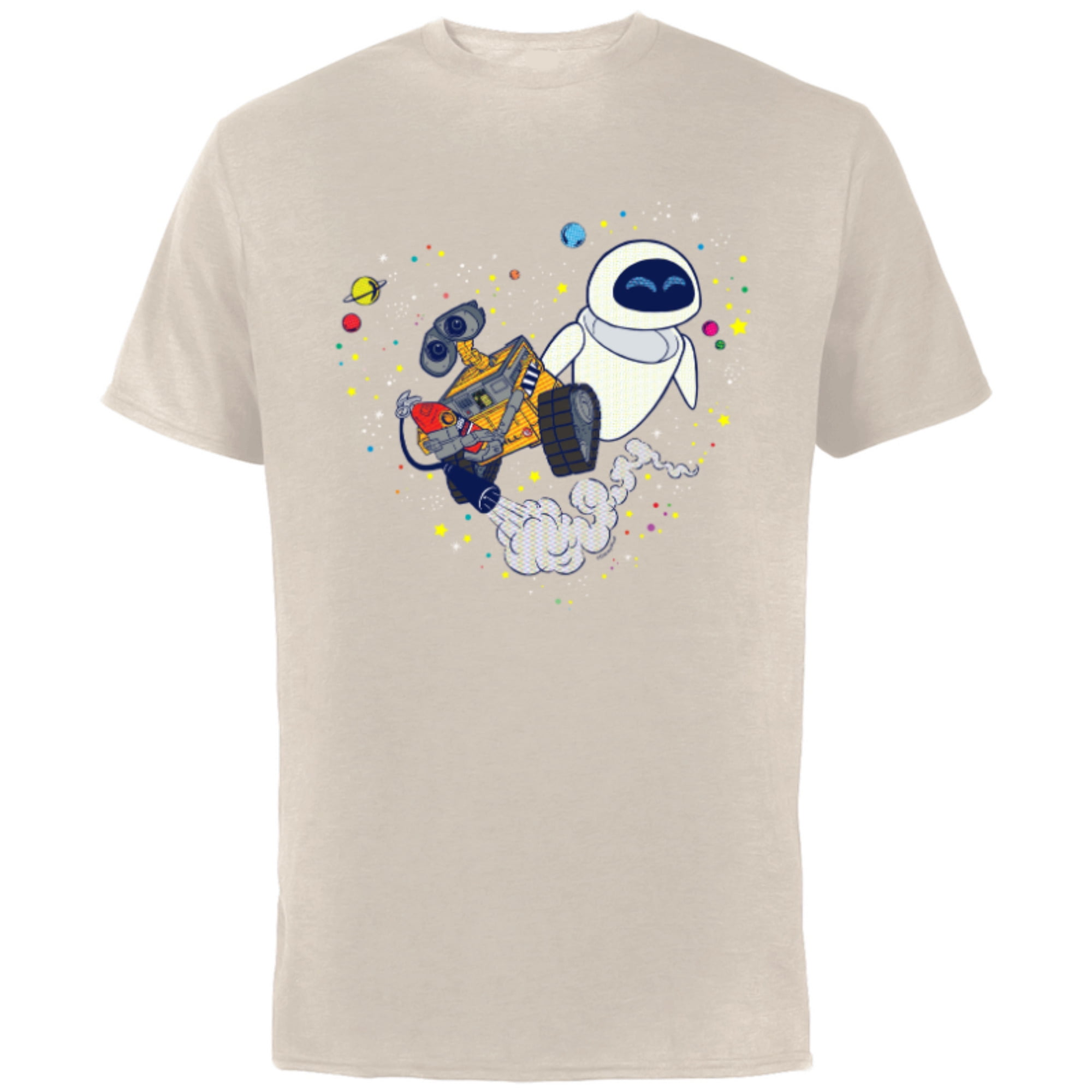 Disney and Pixar’s Wall-E and Eve Planetary Heart - Short Sleeve Cotton ...