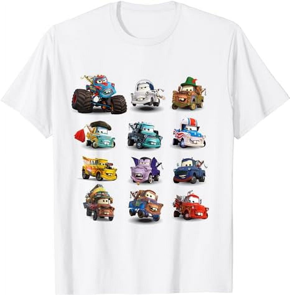 Disney and Pixars Cars Many Maters T-Shirt - Walmart.com