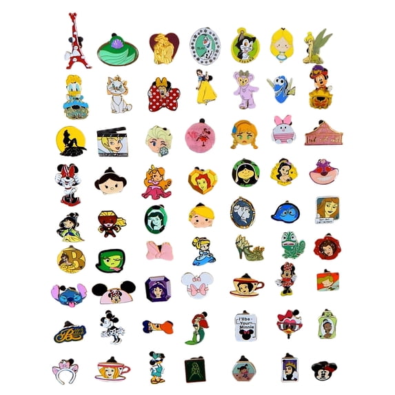 Disney by Disney Metal Girl Assorted Button Pins, 50-Piece - Walmart.com