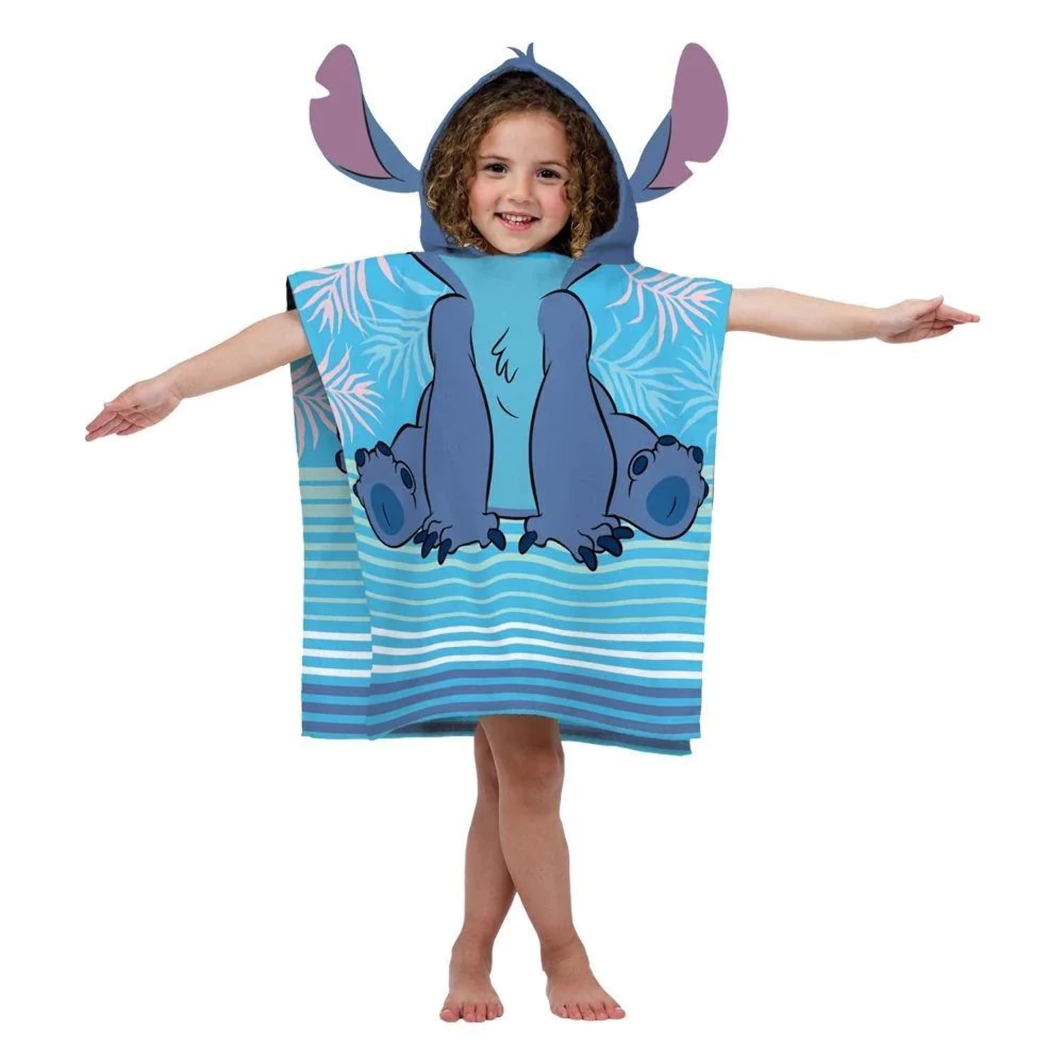 Disney Stitch Youth Cotton Wearable Kid Towel Hooded Poncho - Walmart.com