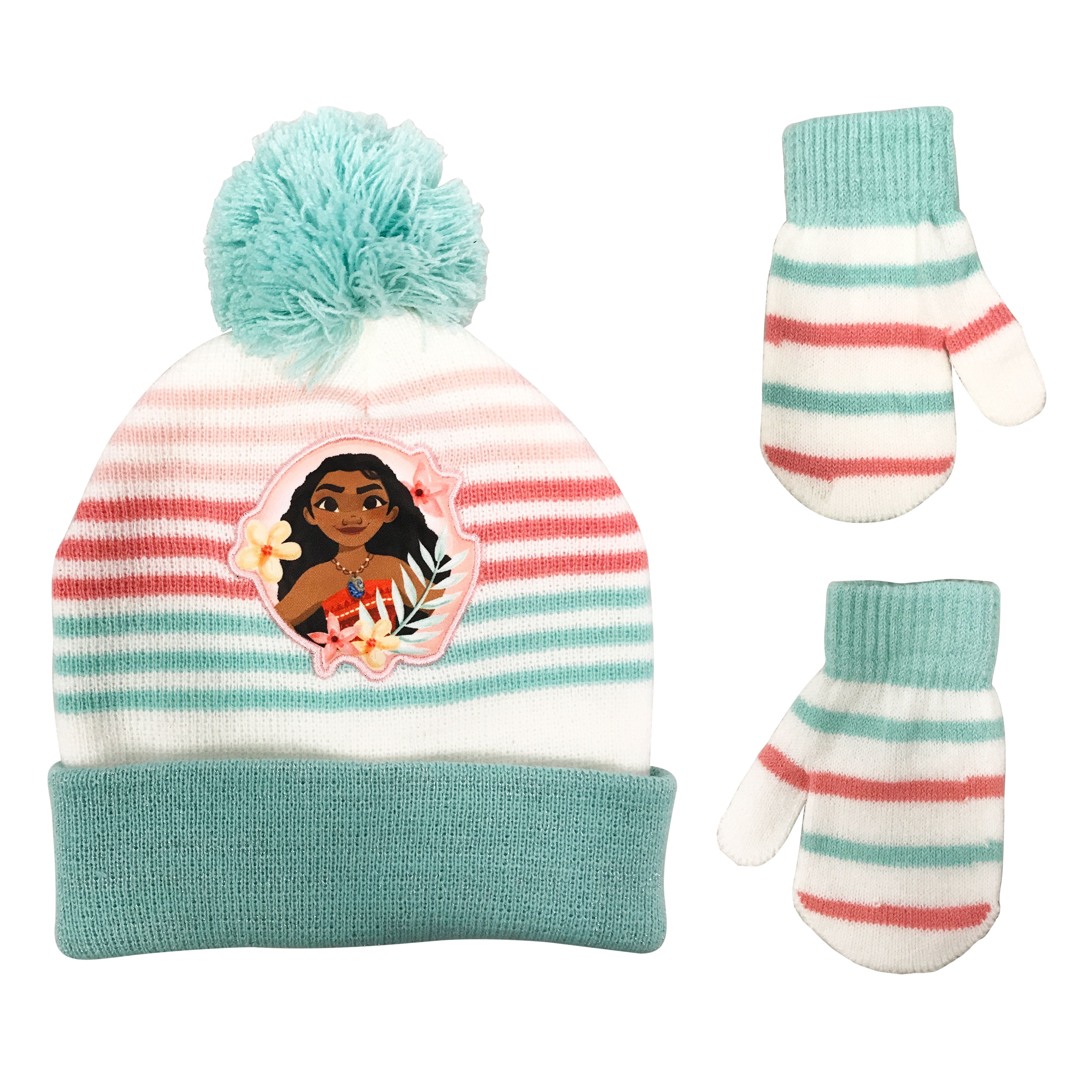 Disney Moana Beanie for Toddler Girls: Winter Hat & Mittens Set, Age 2 ...