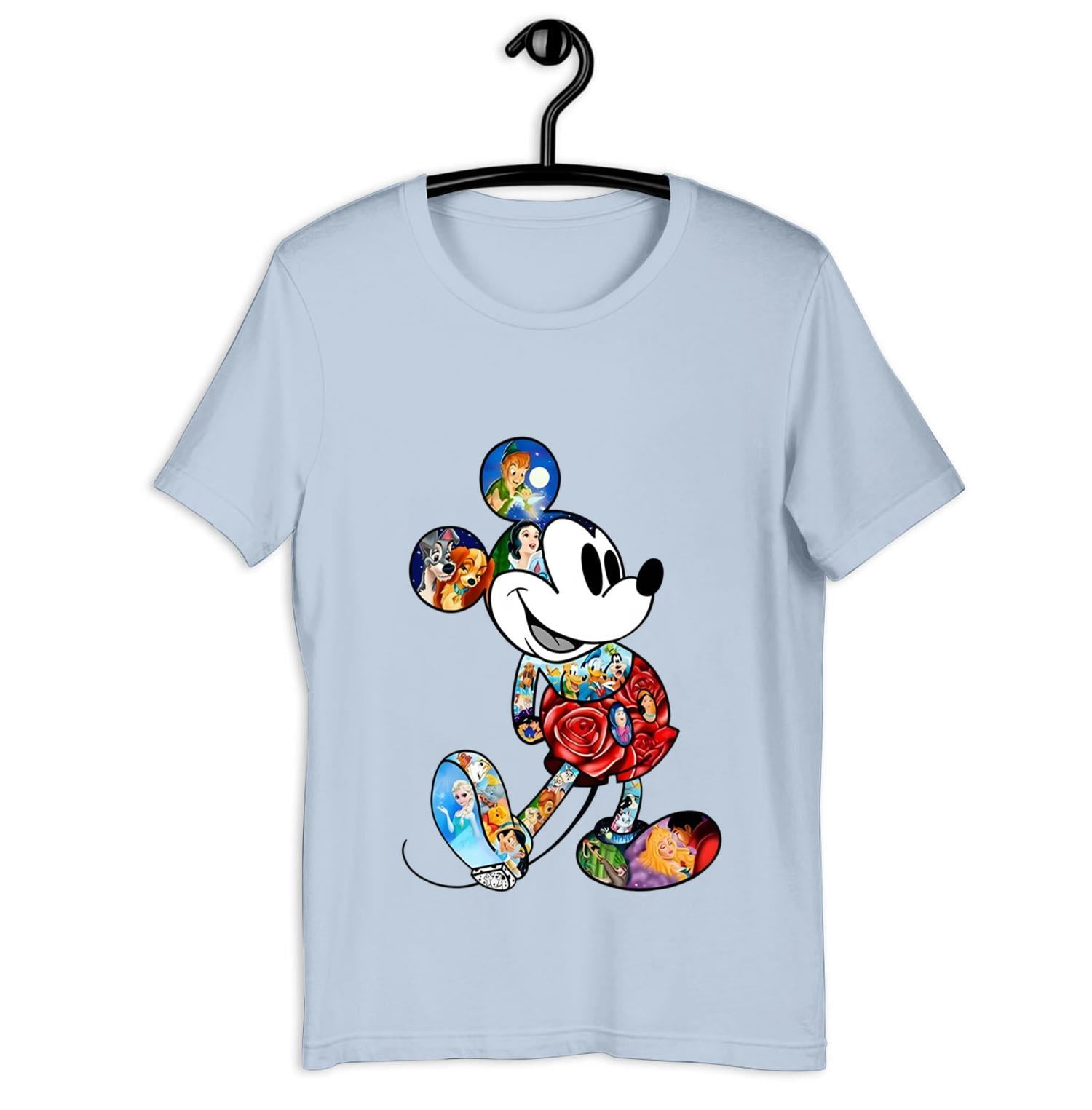 Disney character Mickey Mouse WhiteBlack Women's 34 Short Sleeve T-Shirt G009 - Walmart.com