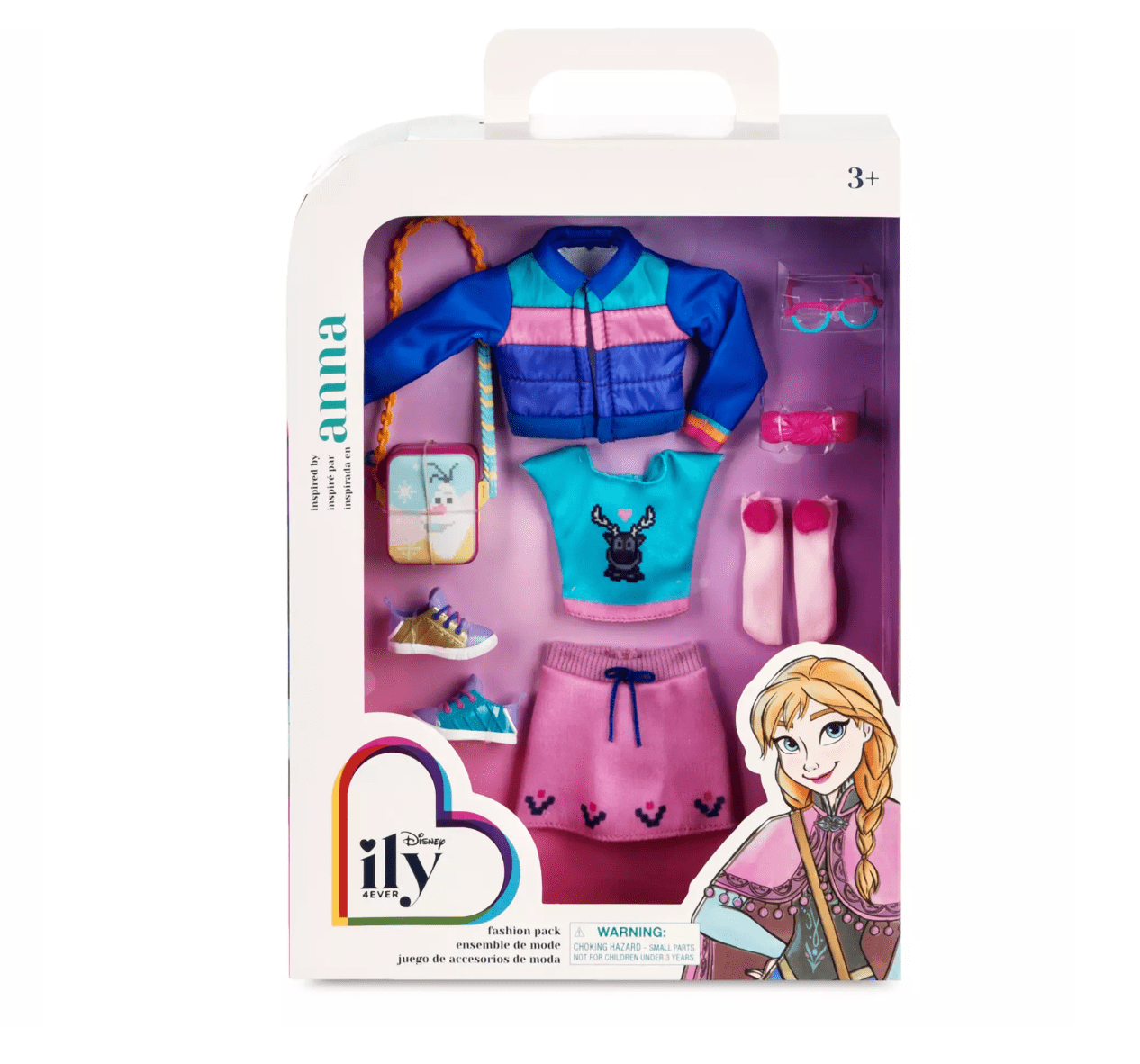 Disney ily 4EVER Fashion Pack, Frozen Anna, 8-Piece Doll Outfit Set ...