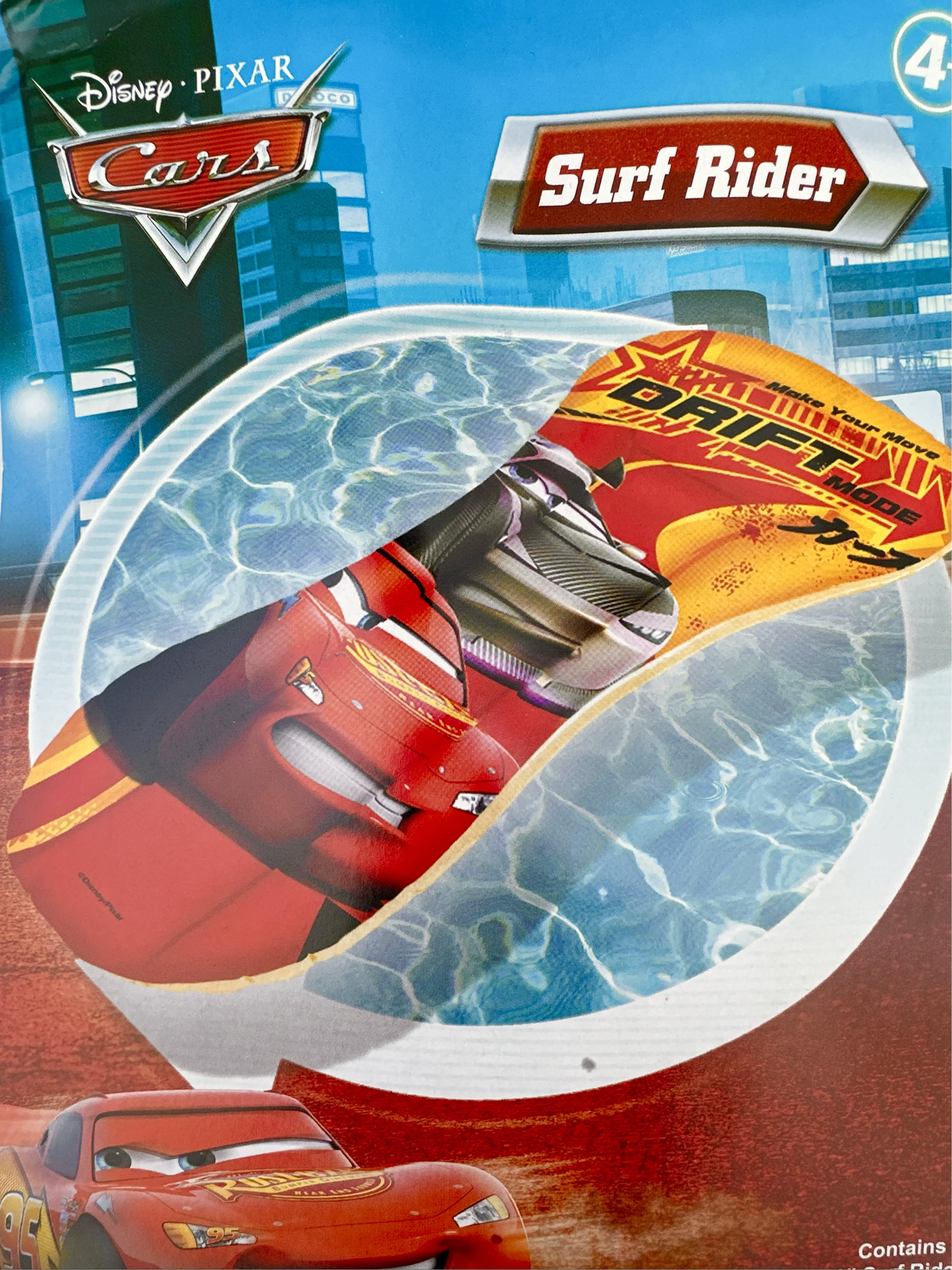 Disney Pixar Cars Movie-Themed Mcqueen Inflatable Swim Raft - Vinyl ...