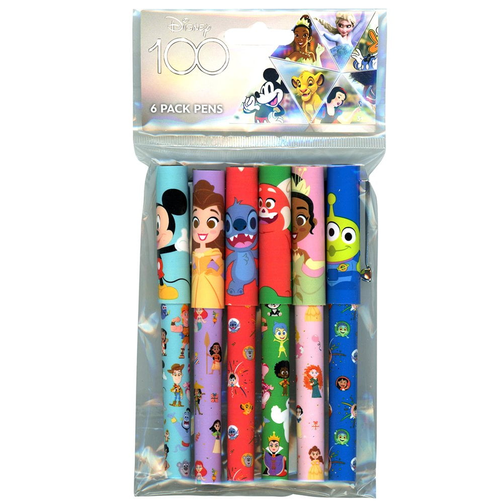 Disney's 100th 6pk Pens in Poly Bag with Header - Walmart.com