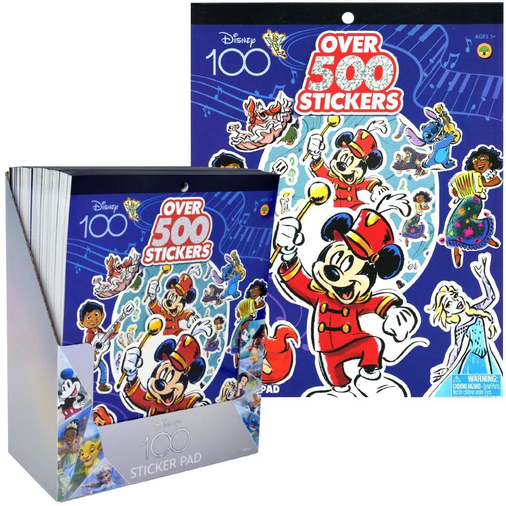 Disney's 100th 8x10" Large 6 Sheet Sticker Book in PDQ-1 PACK - Walmart.com