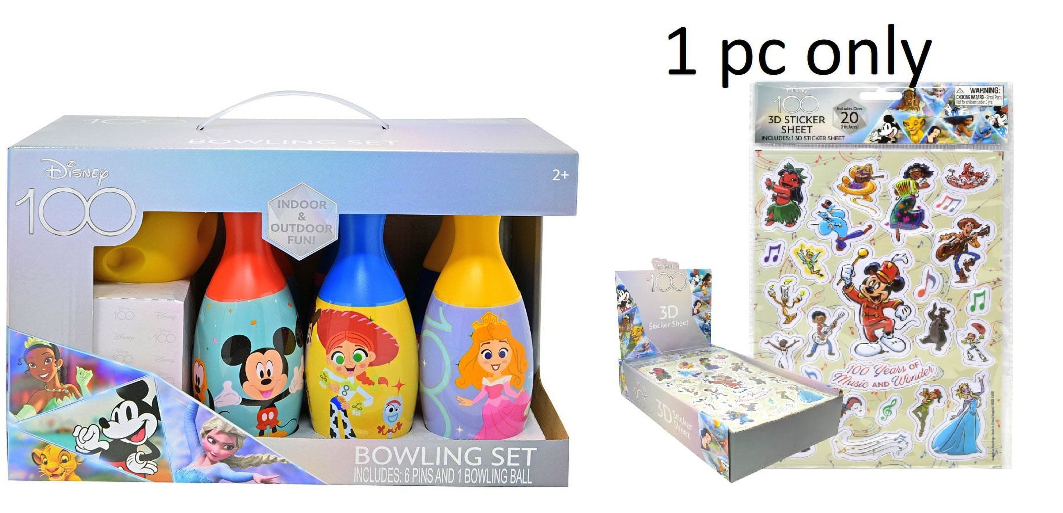 Disney's 100th Bowling Set in Display Box W/1 PC STICKER SET - Walmart.com