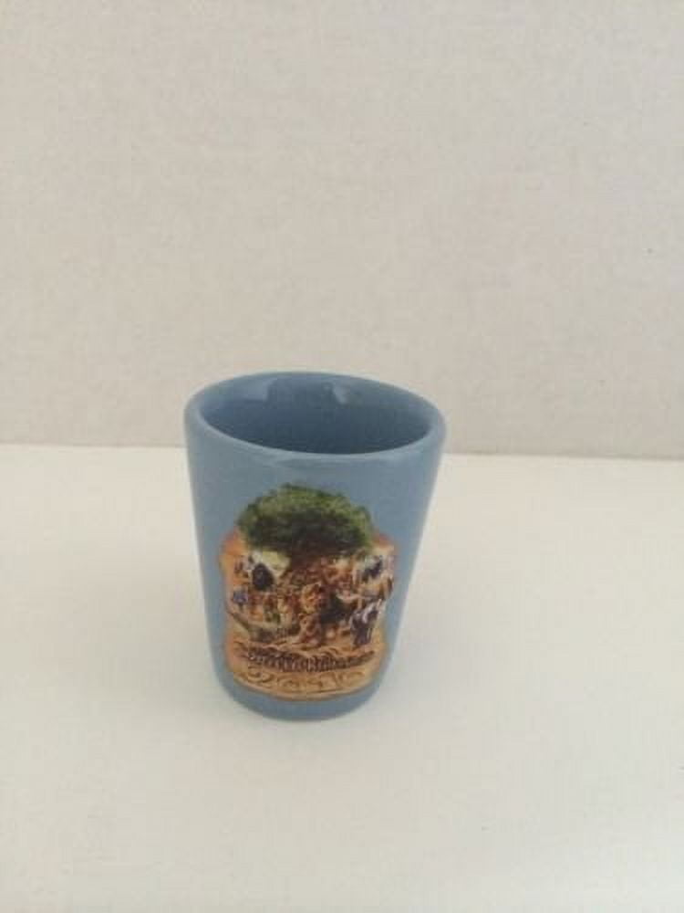 Disney's Animal Kingdom 2010 Blue Ceramic Short Shot Glass - Walmart.com