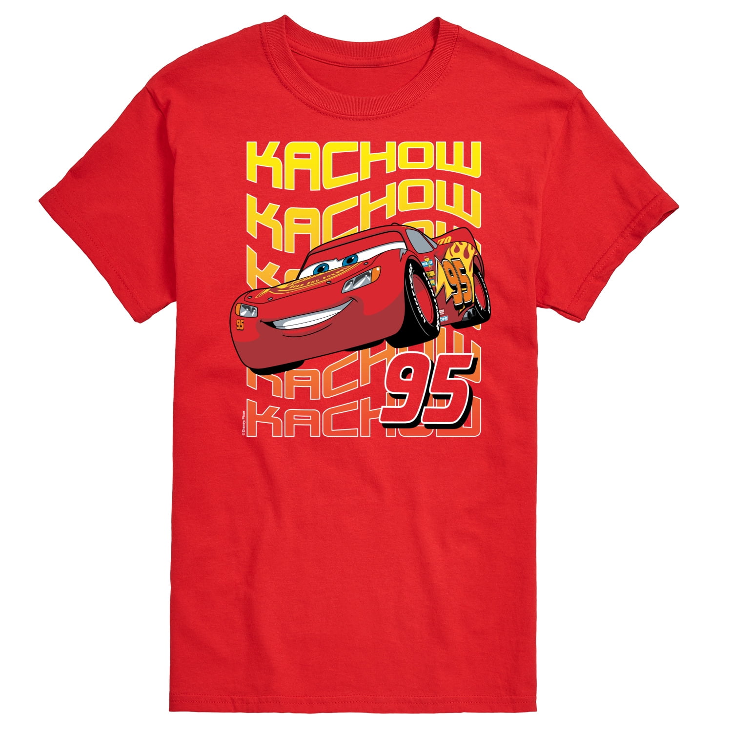 Disney's Cars - KACHOW 95 Lightning McQueen- Men's Short Sleeve Graphic ...