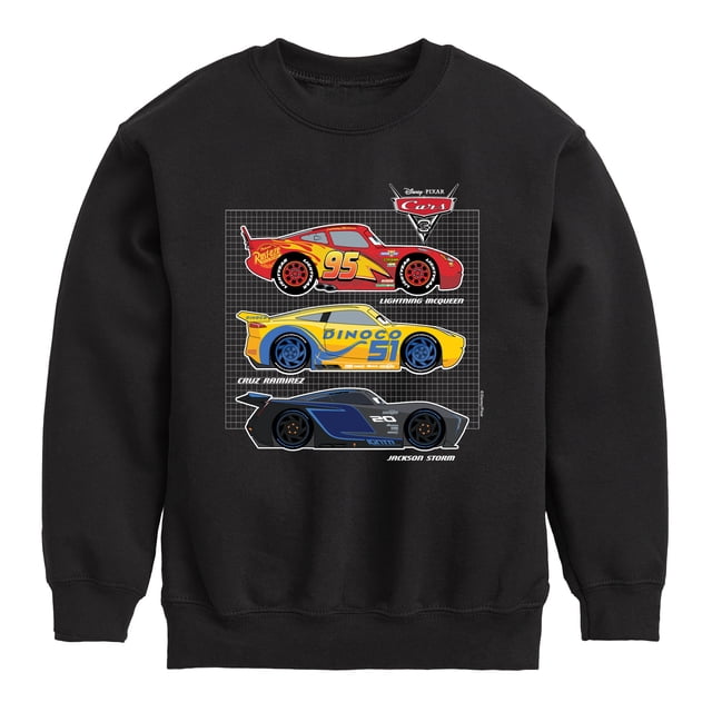 Disney's Cars - Side Profiles Grid - Toddler And Youth Crewneck Fleece ...