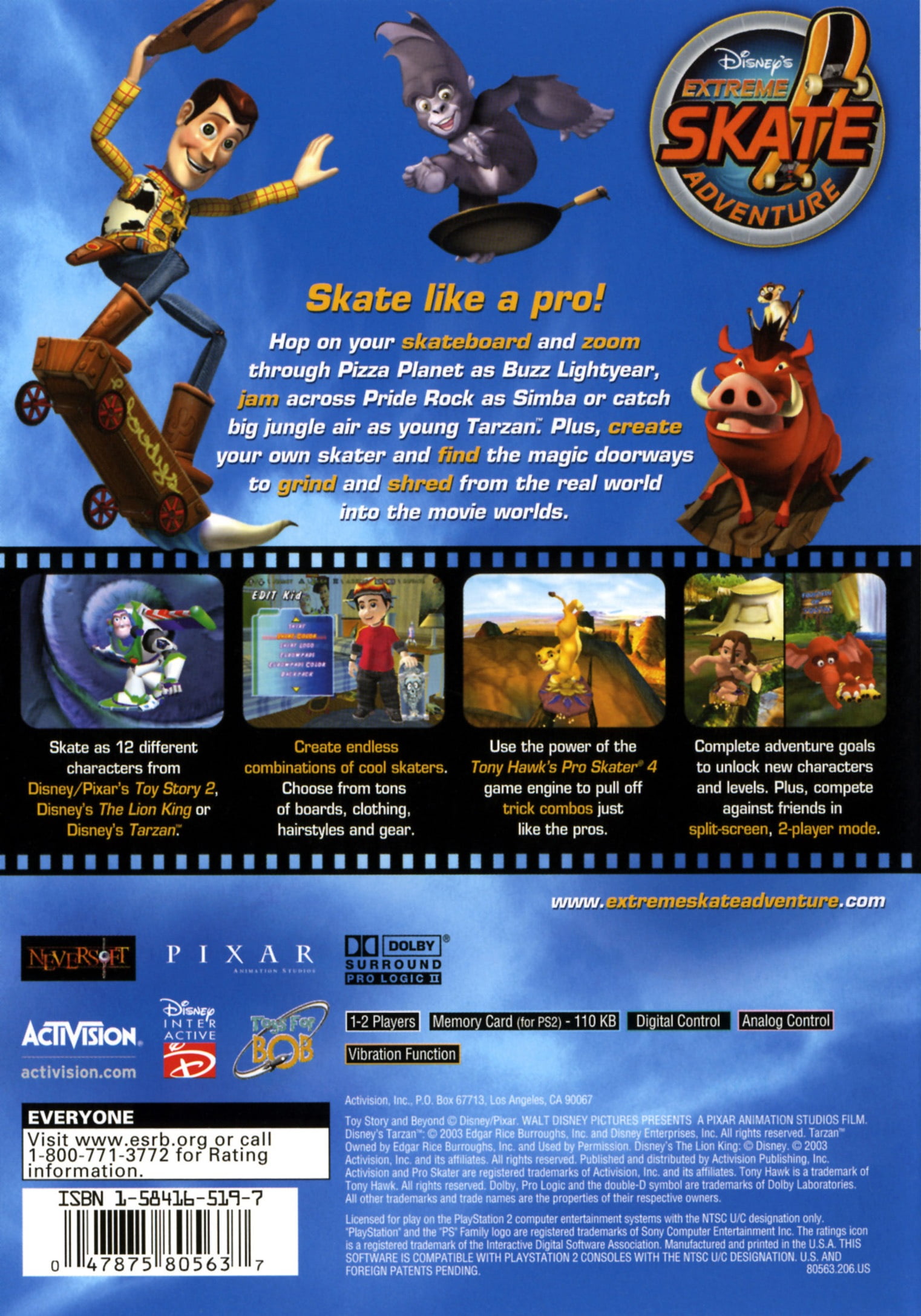 Pre-Owned Disney's Extreme Skate Adventure PlayStation 2 - Walmart.com