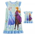 Disney's Frozen 2 Elsa and Anna Girls Dorm Nightgown and Matching Doll ...